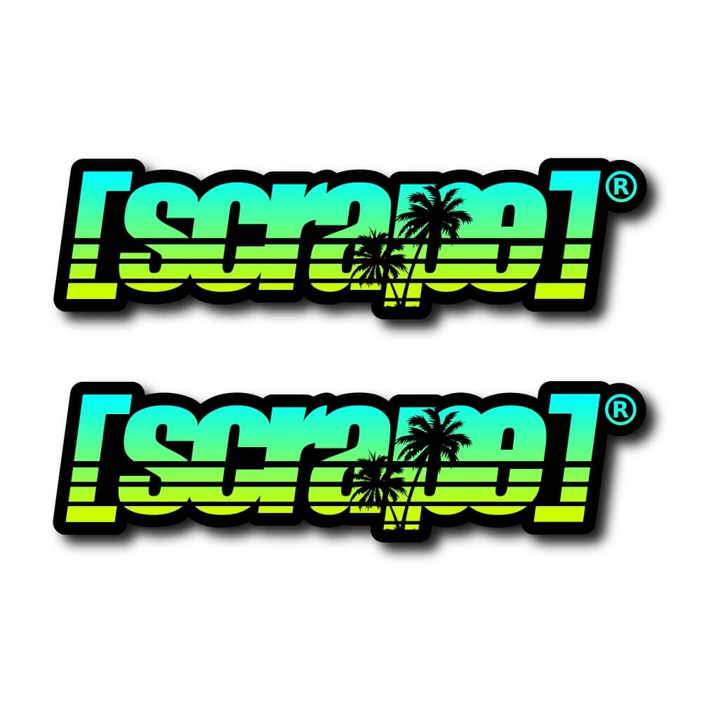 2x Stickers [scrape]® Miami Lime Edition